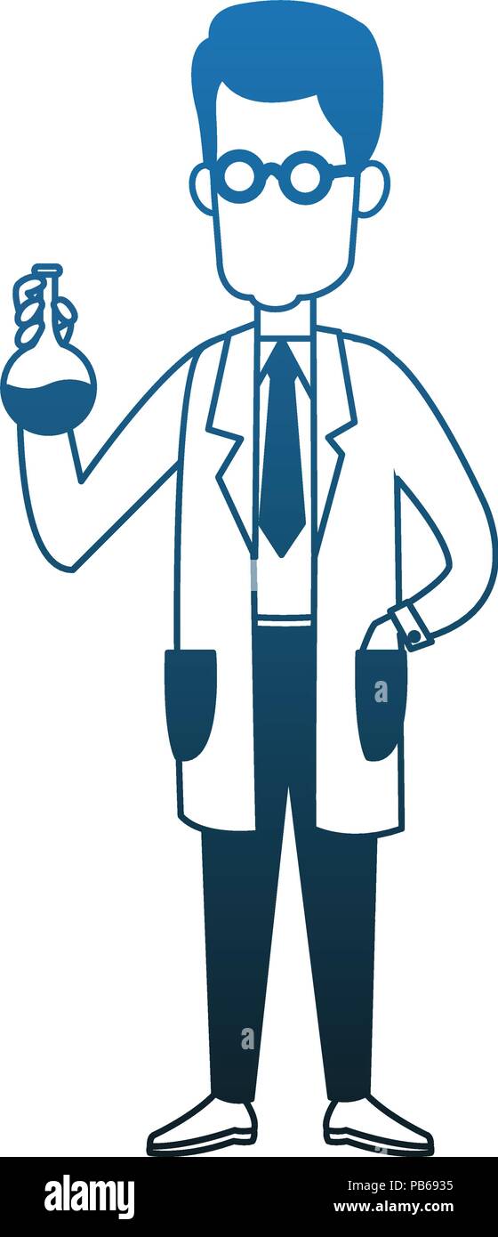 Scientific male avatar vector illustration graphic design Stock Vector ...