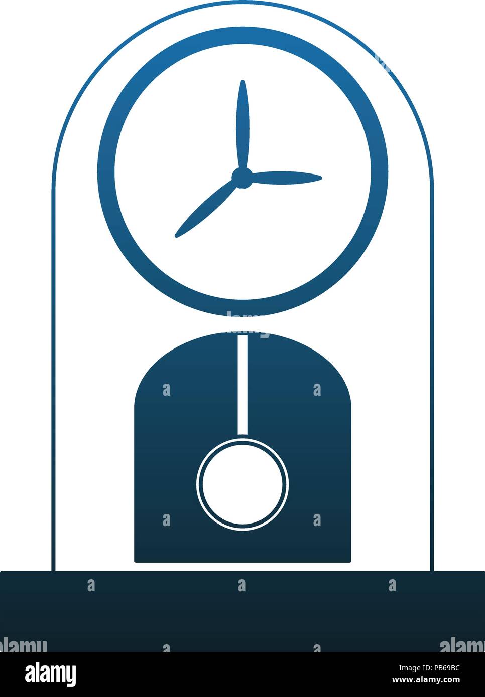 Wooden classic clock vector illustration graphic design Stock Vector ...