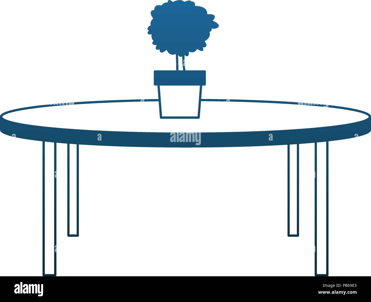 Plant pot on table vector illustration graphic design Stock Vector ...