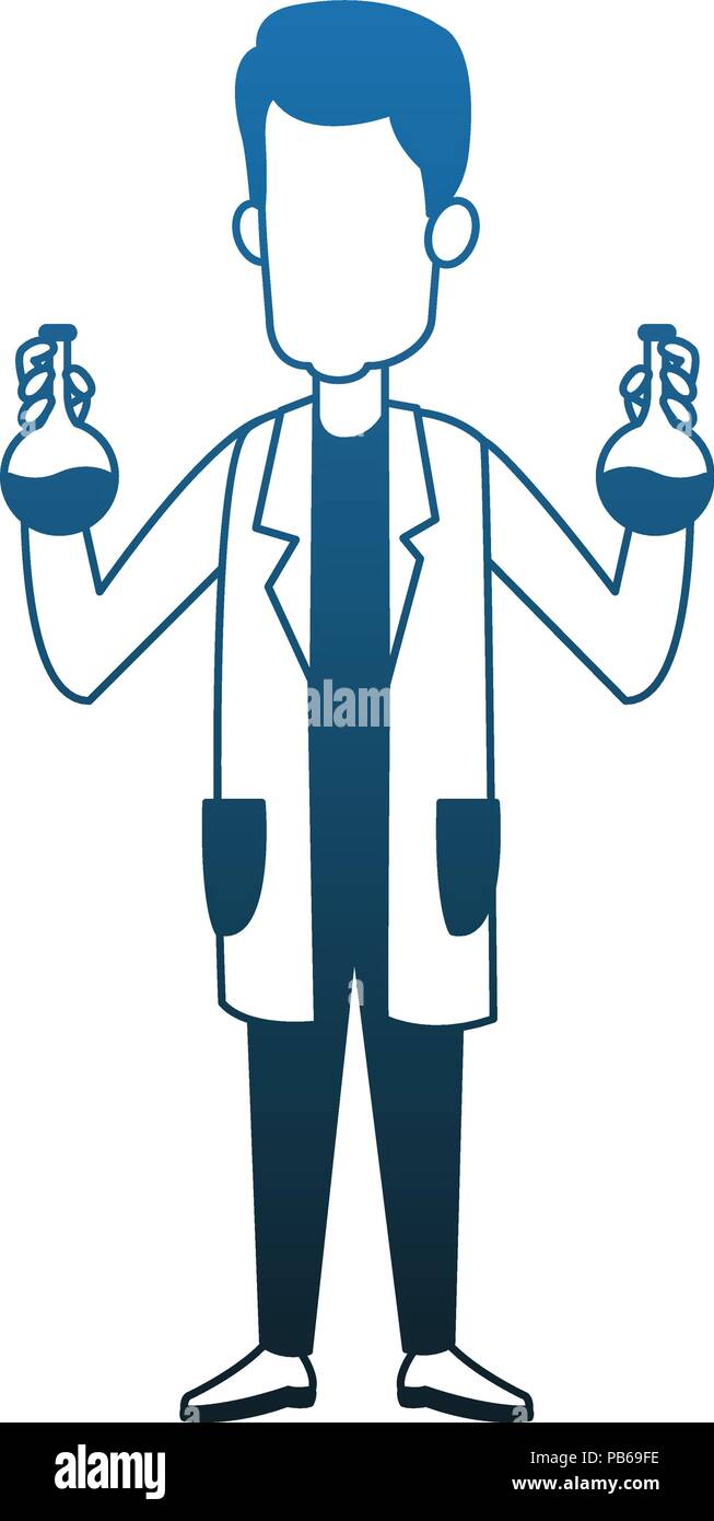 Scientific male avatar vector illustration graphic design Stock Vector ...