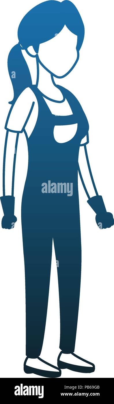 Woman worker avatar vector illustration graphic design Stock Vector ...