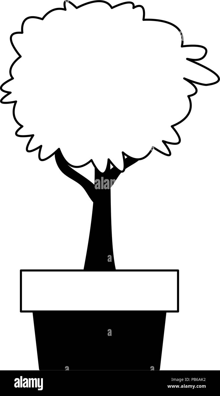 Plant in pot vector illustration graphic design Stock Vector Image ...