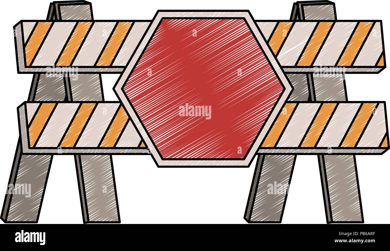 Under construction barrier vector illustration graphic design Stock ...