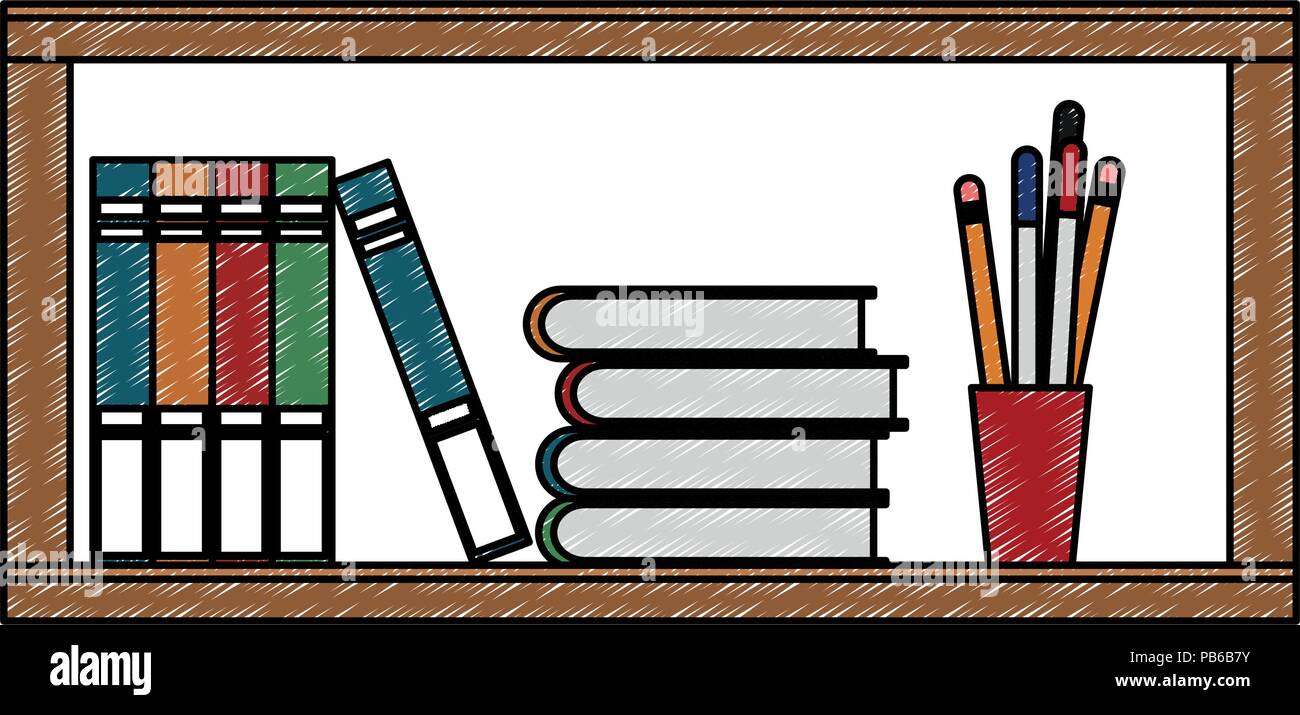 Books in shelf vector illustration graphic design Stock Vector Image ...