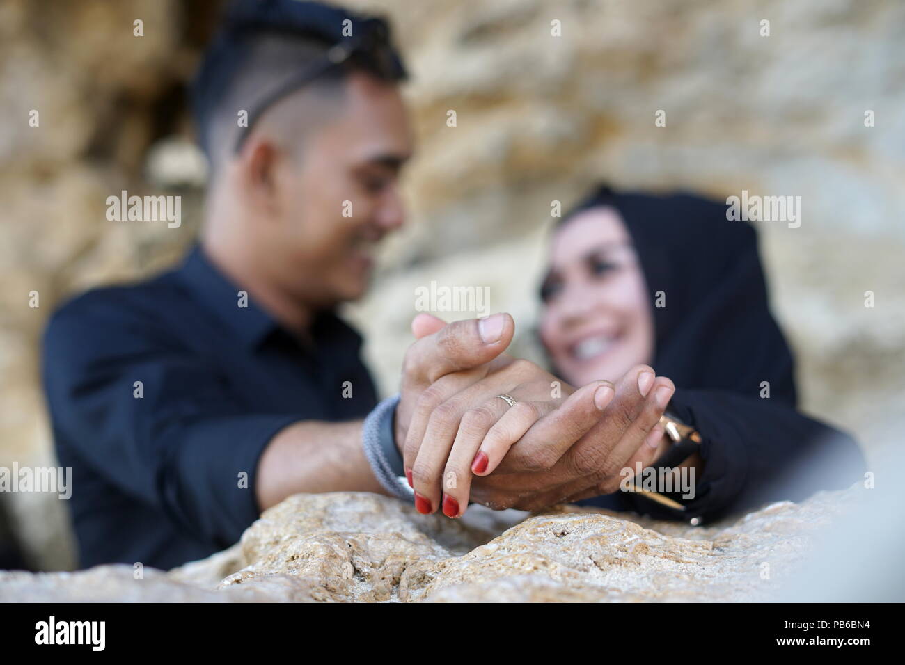 Muslim Couples Holding Hands