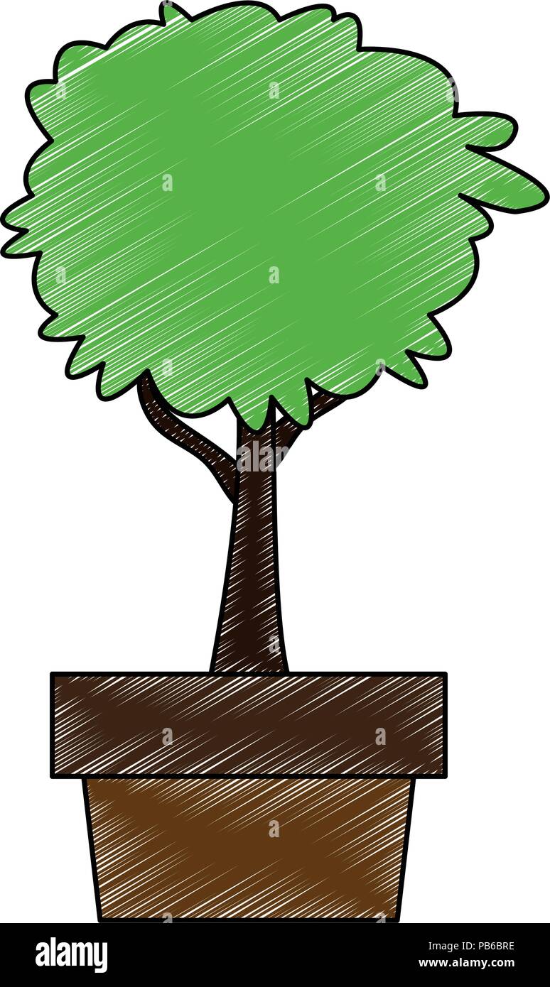 Plant in pot vector illustration graphic design Stock Vector Image ...