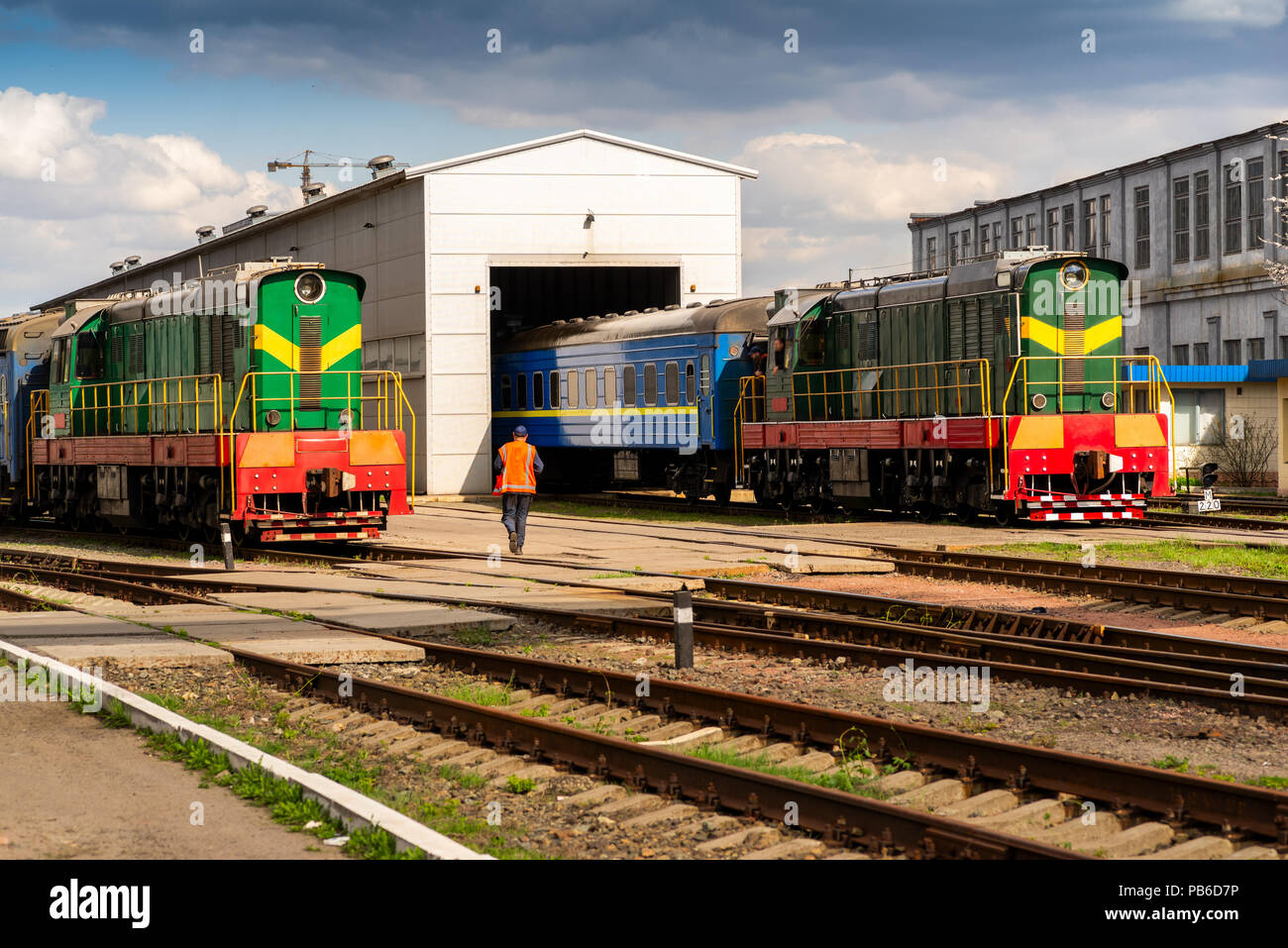 shunting locomotive with electric transmission Stock Photo - Alamy