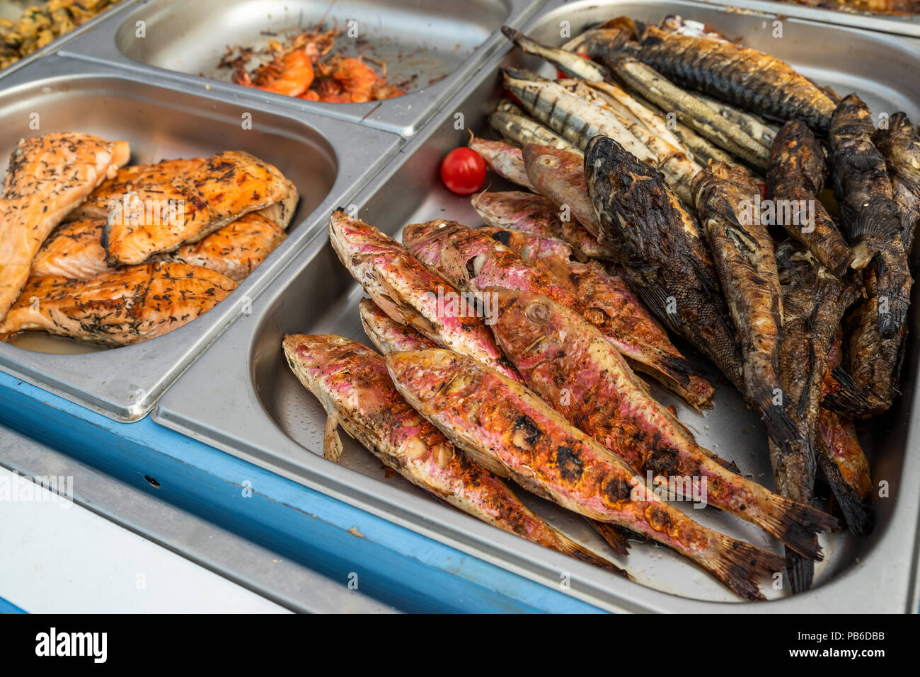 fish cooked fire Stock Photo - Alamy
