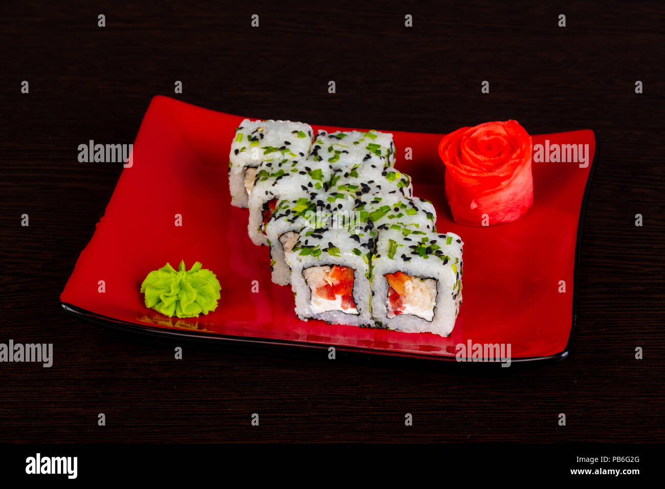 Japanese traditional cold vegetarian roll Stock Photo - Alamy