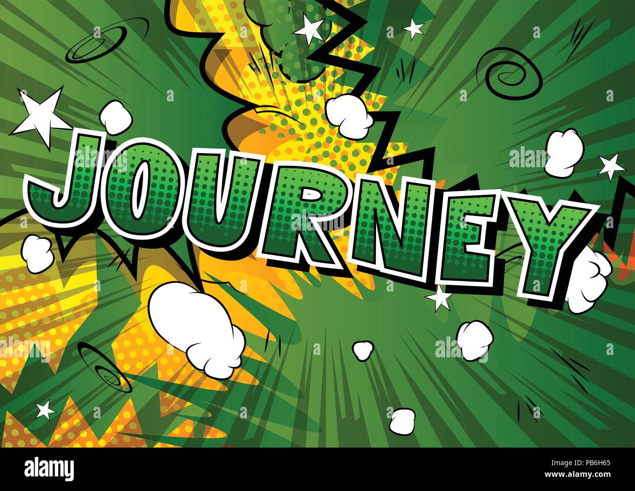 Journey - Comic book style word on abstract background Stock Vector ...