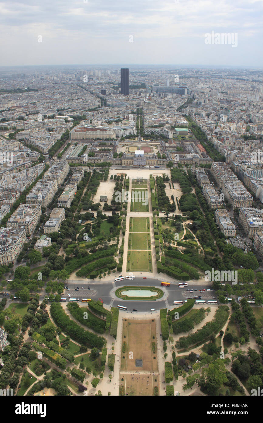 A slice of Paris as seen from the Eiffel tower Stock Photo - Alamy