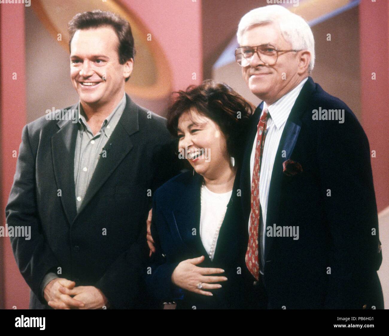Tom Arnold Roseanne Barr Phil Donahue Stock Photo - Alamy