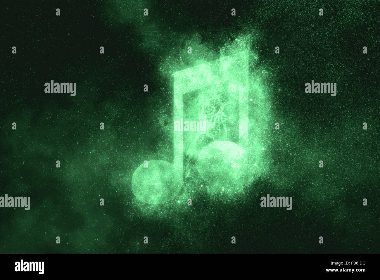 Music note sign, Music note symbol. Green symbol Stock Photo - Alamy