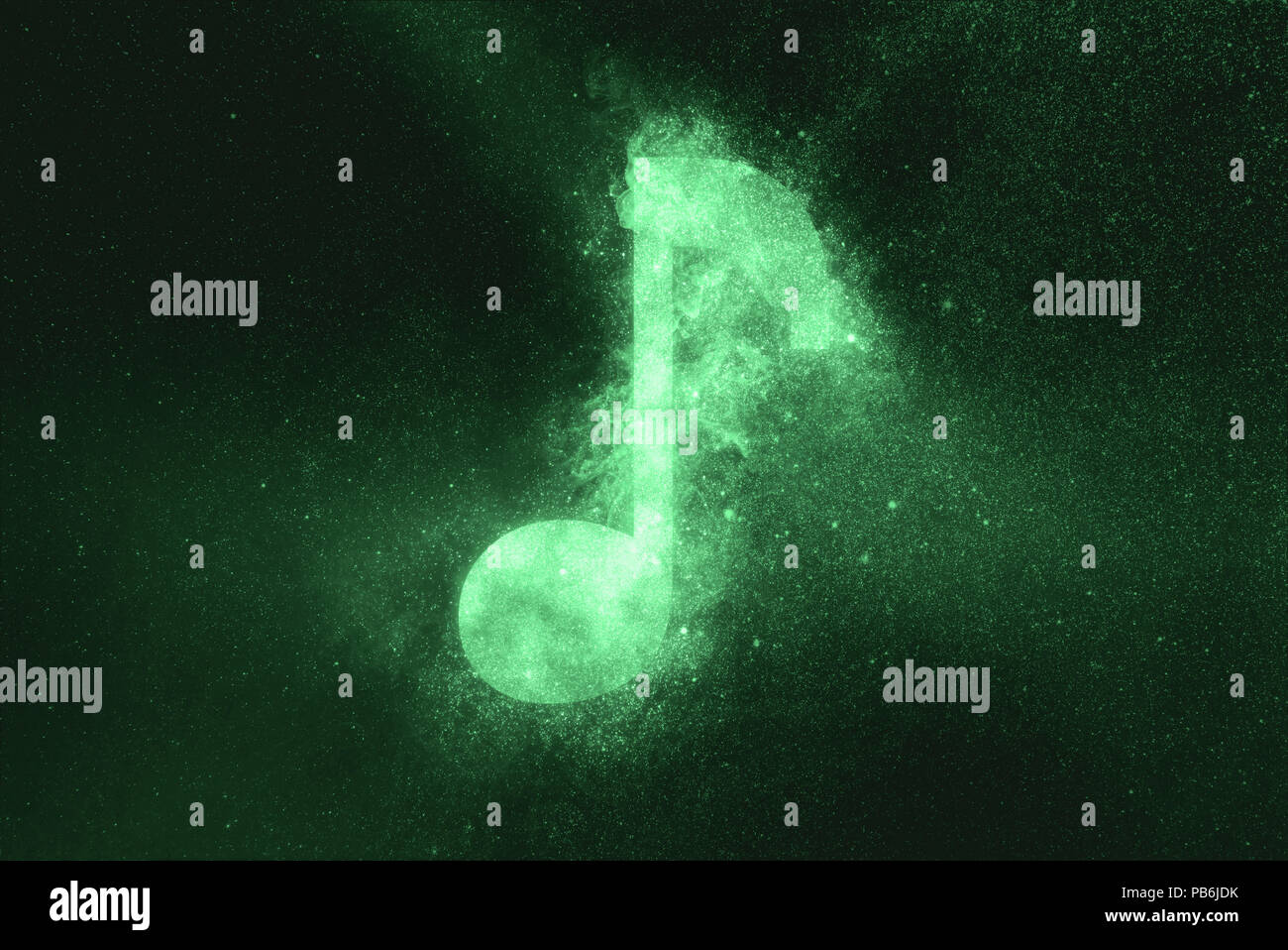 Music note sign, Music note symbol. Green symbol Stock Photo - Alamy