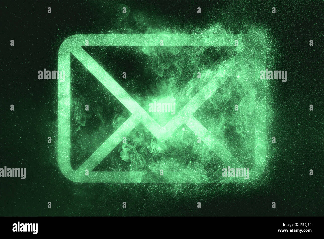 Mail sign, Mail symbol. Green symbol Stock Photo - Alamy