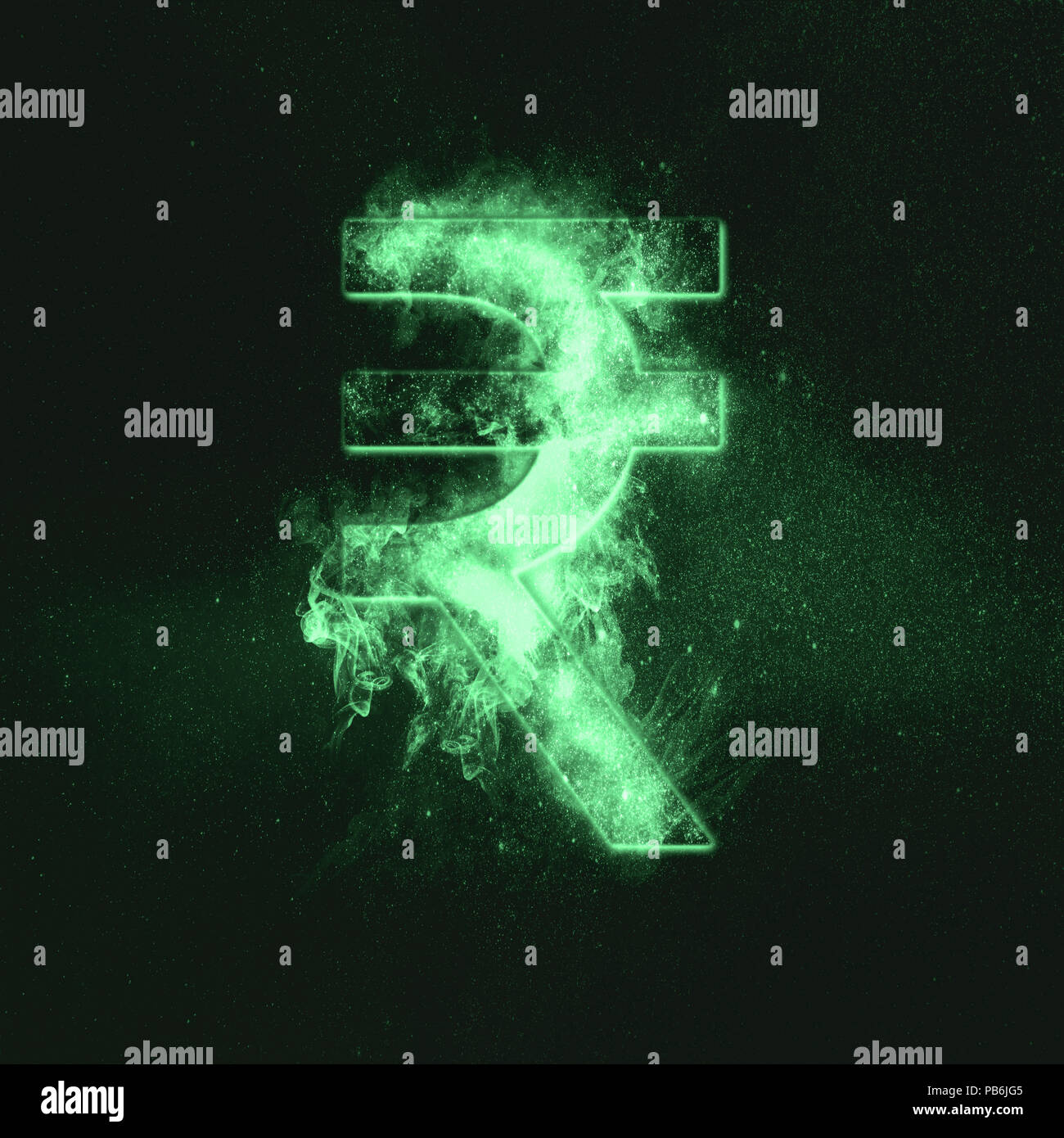 Indian Rupee sign, Indian Rupee symbol. Monetary currency symbol. Green ...