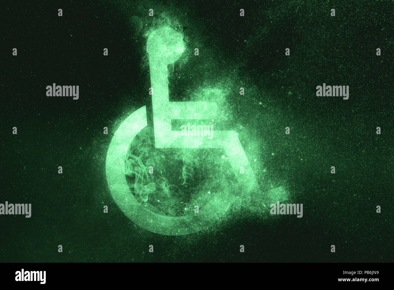 Wheelchair sign, Disabled symbol. Green symbol Stock Photo - Alamy