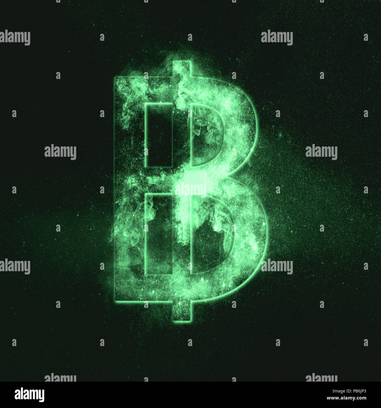 Thai Baht sign, Thailand baht symbol. Green symbol Stock Photo - Alamy