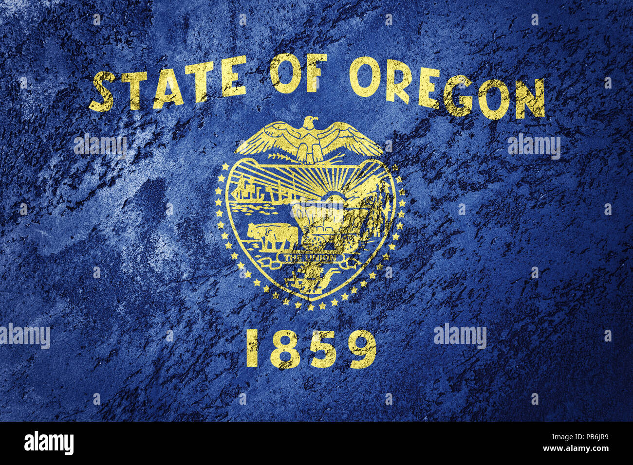 Grunge Oregon state flag. Oregon flag background grunge texture Stock ...