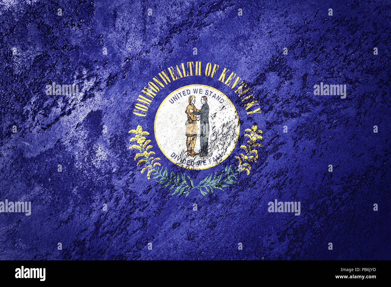 Grunge Kentucky state flag. Kentucky flag background grunge texture ...