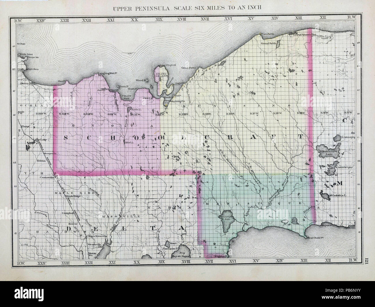 Map of schoolcraft hi-res stock photography and images - Alamy