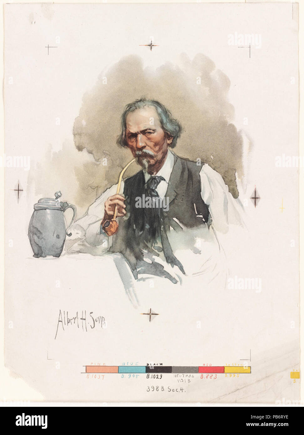 Portrait of man smoking hi-res stock photography and images - Alamy