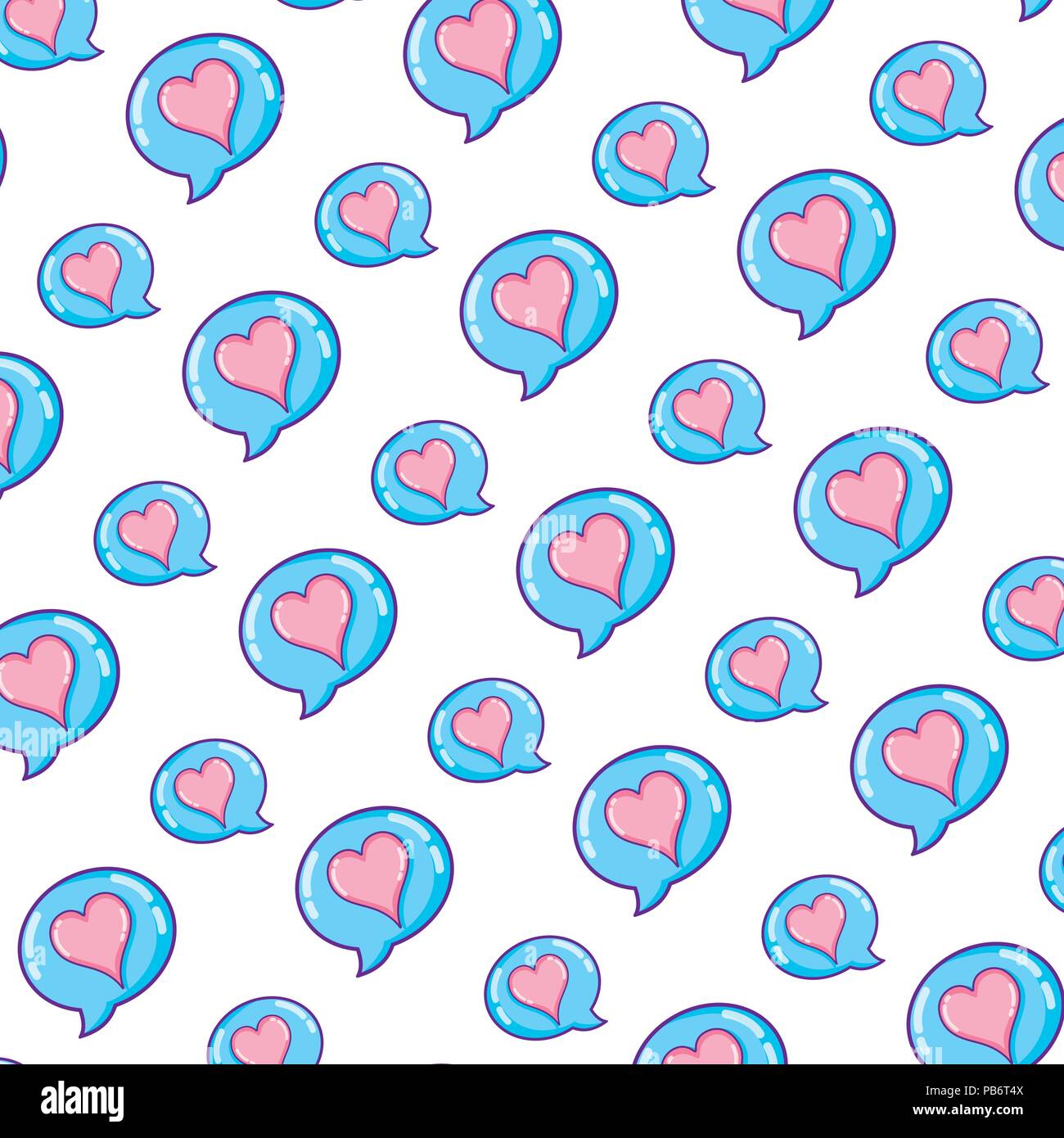 chat bubble heart message background Stock Vector Image & Art - Alamy