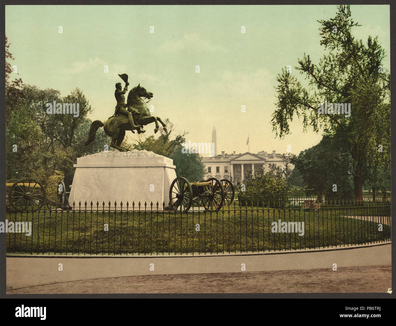 1835 Washington. Jackson Monument and White House-LCCN2008678237 Stock ...
