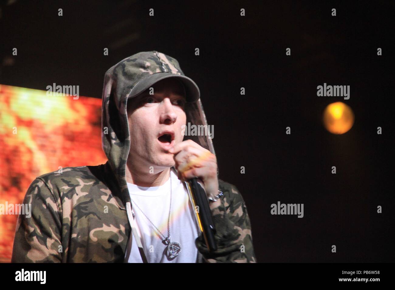 EMINEM concert at G-Shock 30th Anniversary Party at Basketball city ...