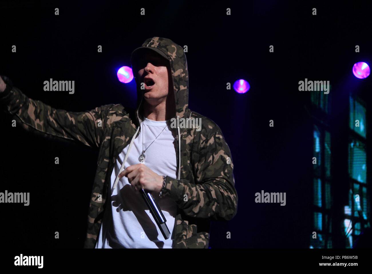 EMINEM concert at G-Shock 30th Anniversary Party at Basketball city ...