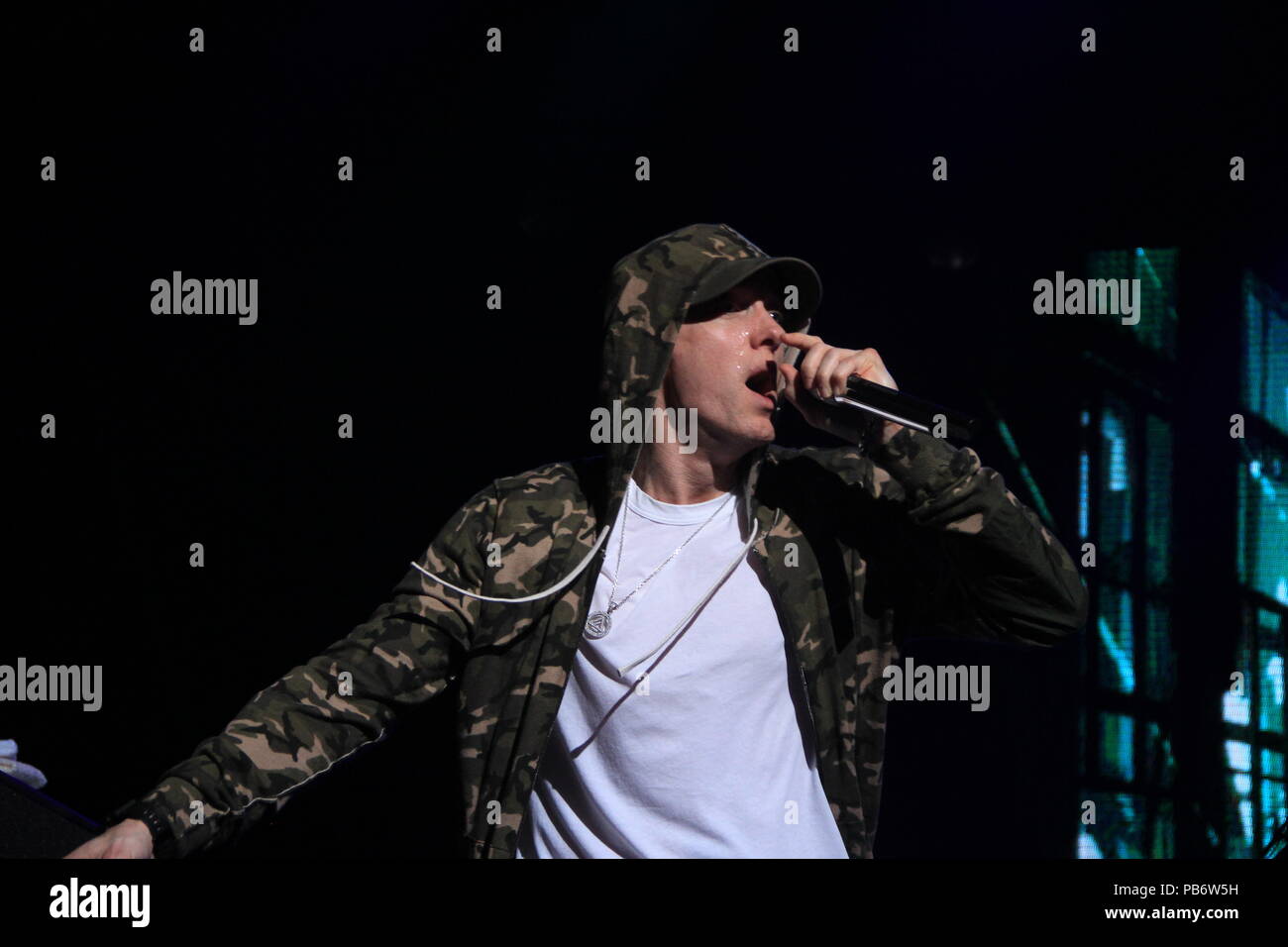 EMINEM concert at G-Shock 30th Anniversary Party at Basketball city ...