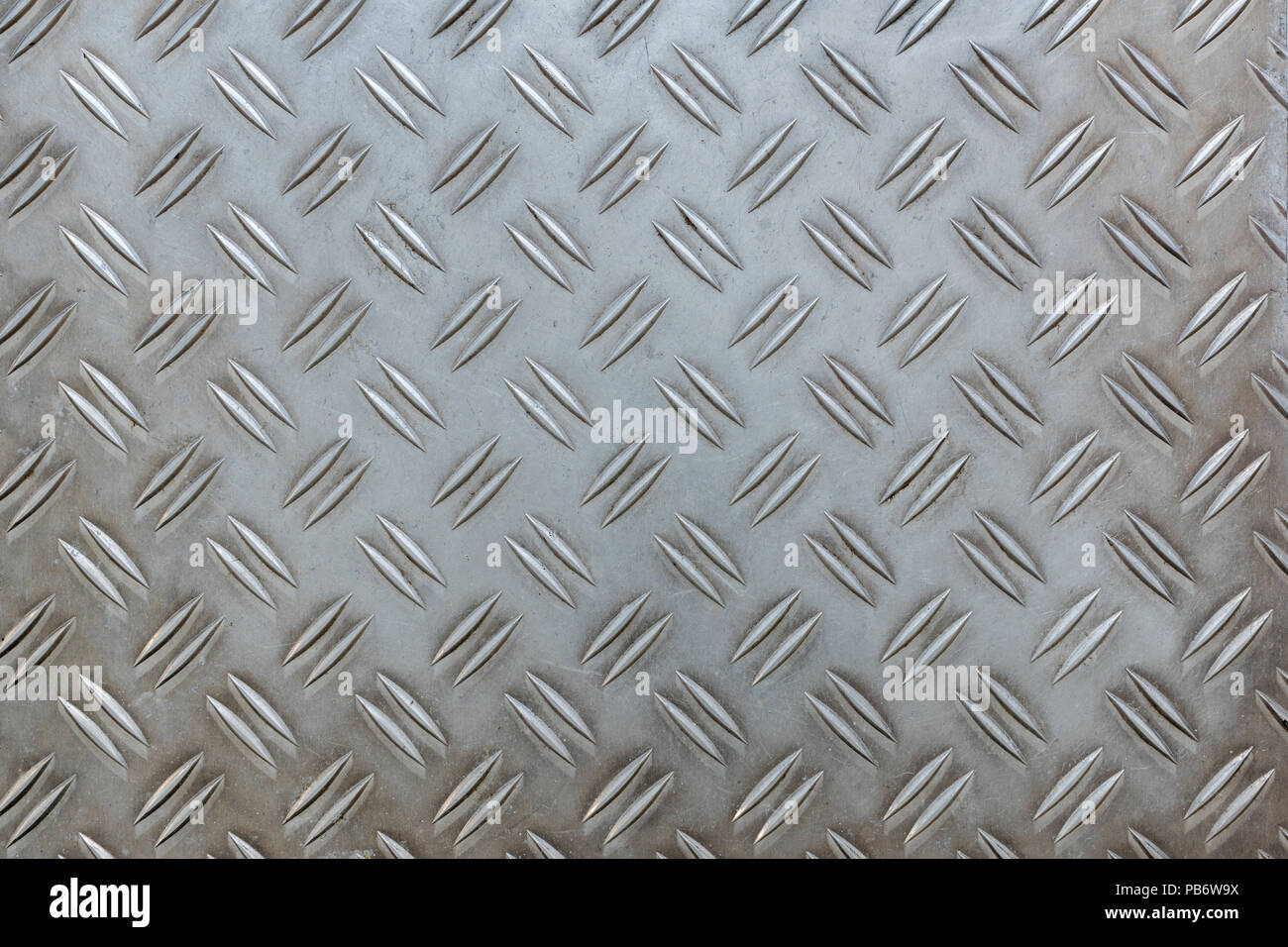 Old Used Gray Aluminium Checker plate background Stock Photo - Alamy