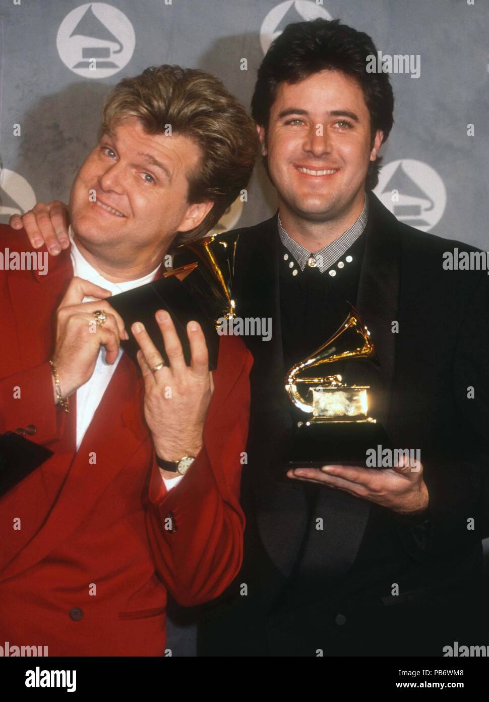Ricky Skaggs and Vince Gill at the 34th Grammy Awards February 25, 1992 ...