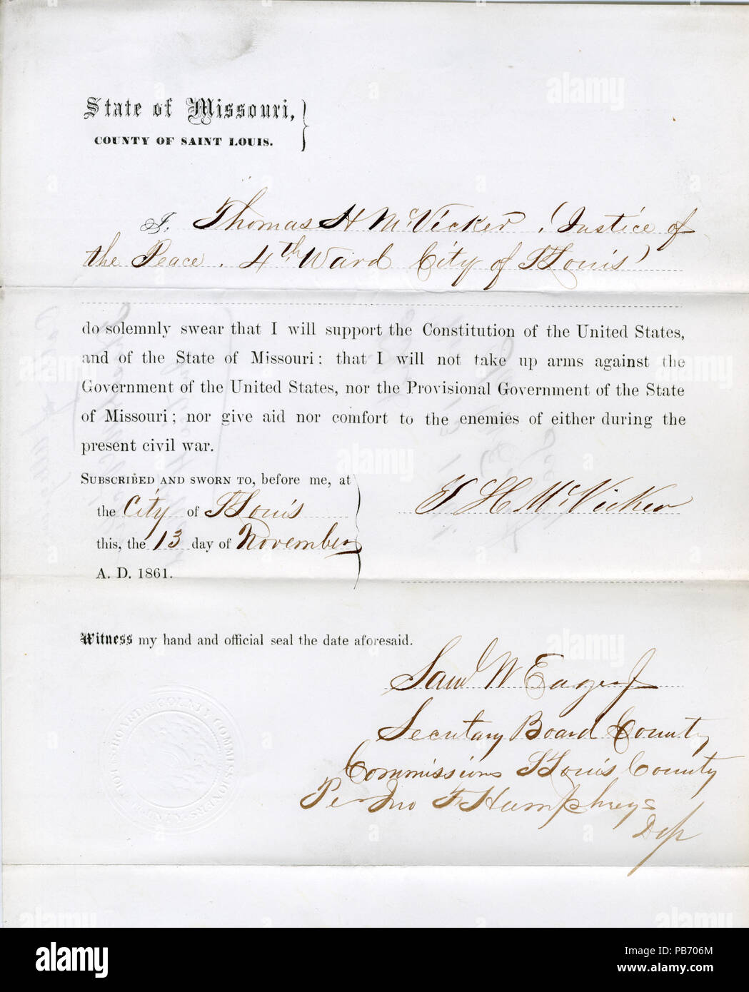 Thomas h mcvicker hi-res stock photography and images - Alamy