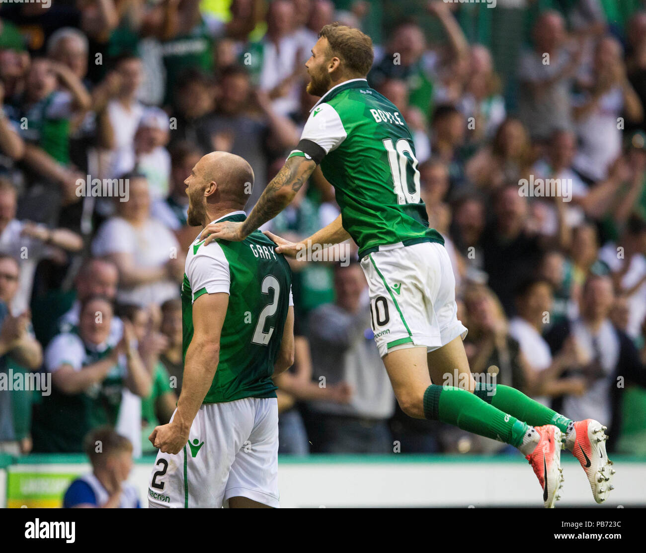 Hibernians david gray celebrates scoring hi-res stock photography and ...