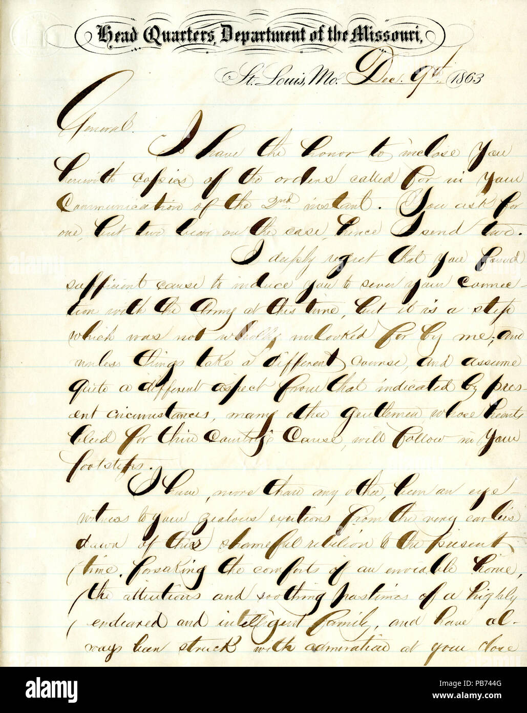 911 Letter signed R.A. Phelan, St. Louis, Mo., to Brigadier General W.K ...