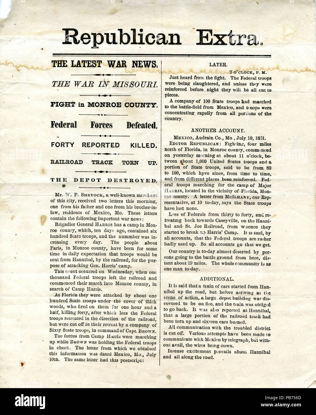 Extra newspaper hi-res stock photography and images - Alamy