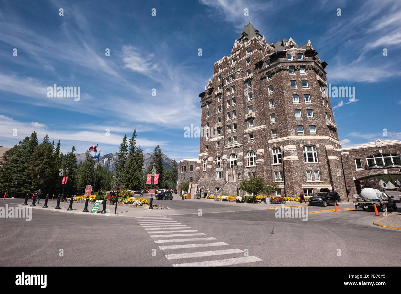 Banff Springs Hotel, Banff, Banff National Park, Alberta, Canada Stock ...