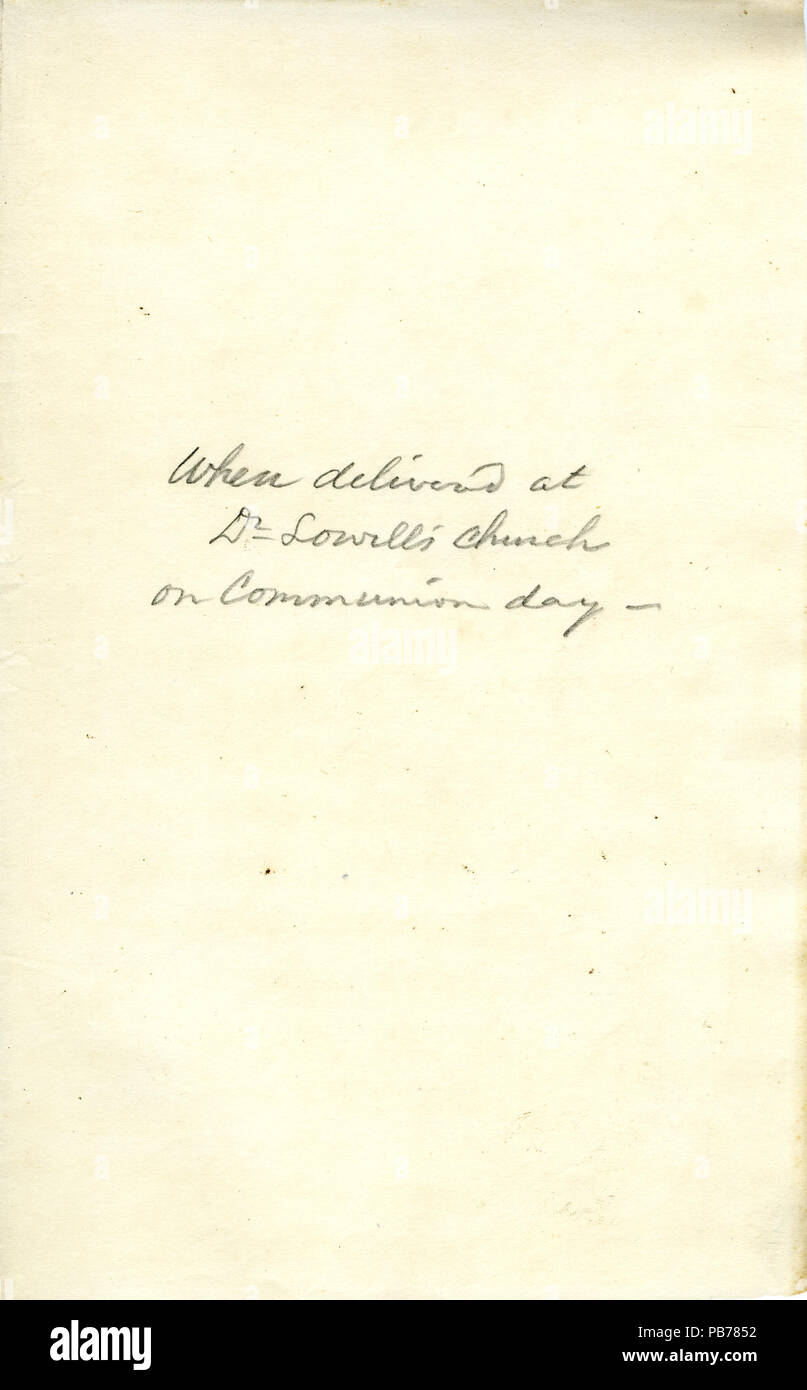992 Manuscript of sermon by William Greenleaf Eliot to be delivered to ...