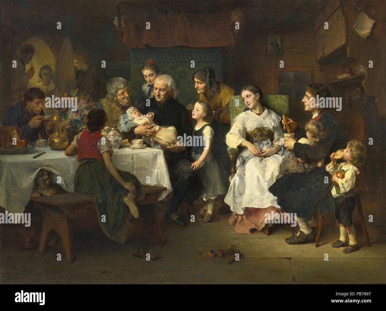 Knaus Ludwig - Die Taufe Stock Photo - Alamy