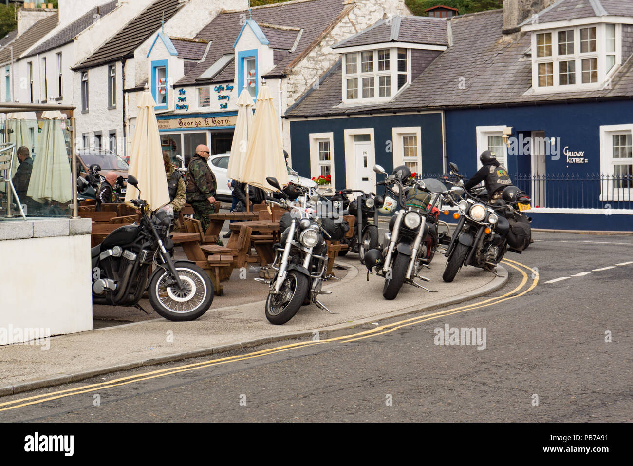 Blue Angels Motorbikers Port Patrick. Scotland. July 2018 Stock Photo ...