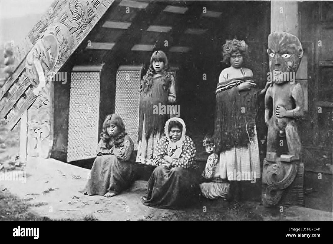 993 Maori meeting house Stock Photo - Alamy