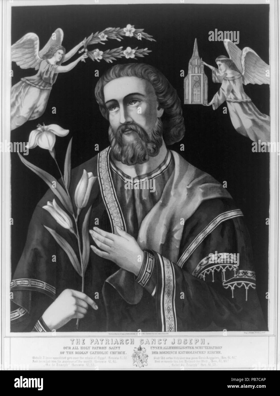 Holy family saint joseph Black and White Stock Photos & Images - Alamy