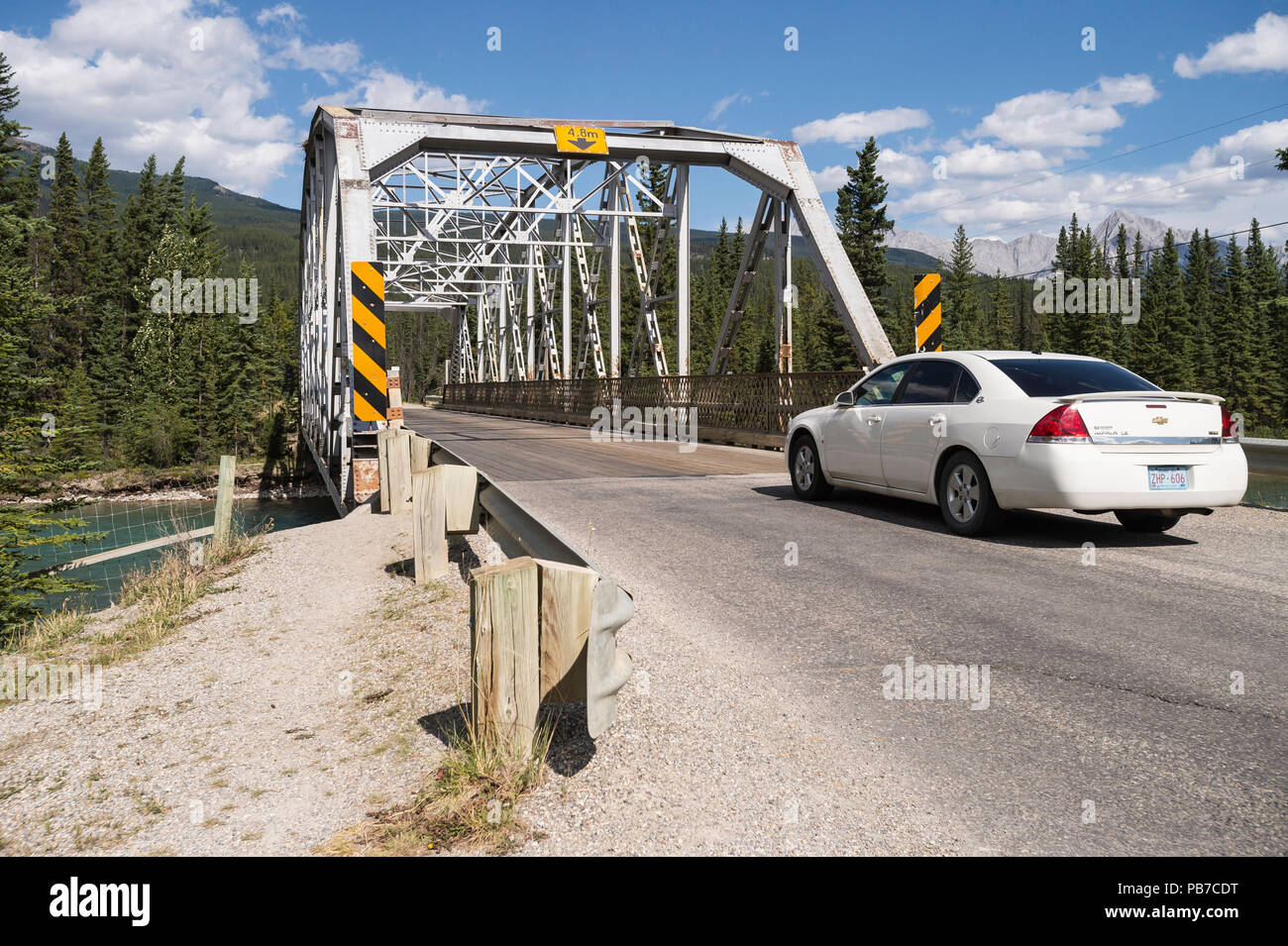 Bridge over the Bow RIver, Banff-Windermere Highway, Hwy 93, Castle ...