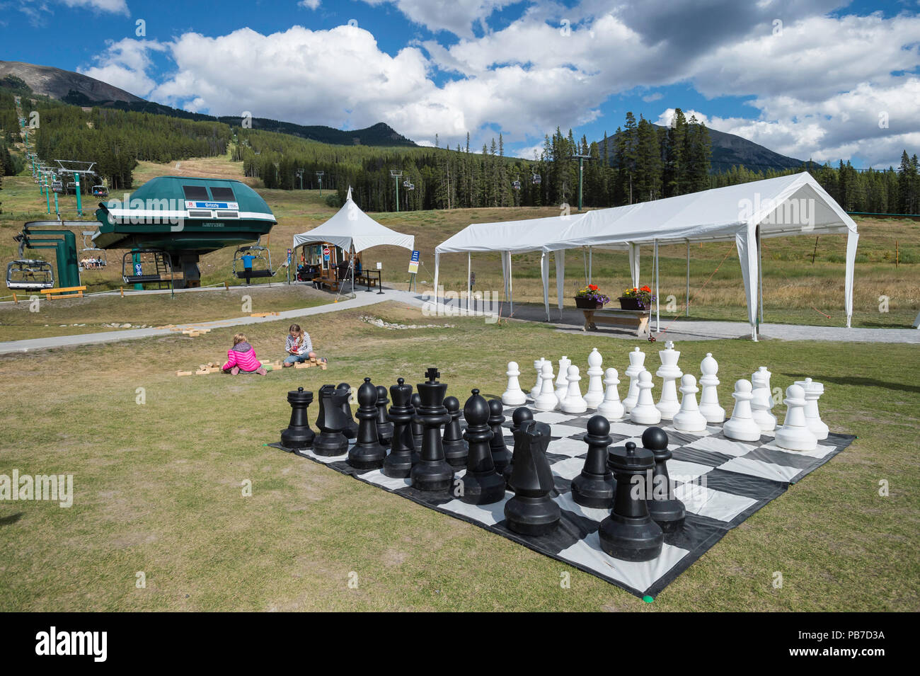 Large chess game, Lake Louise Ski Hill, Lake Louise, Banff National ...