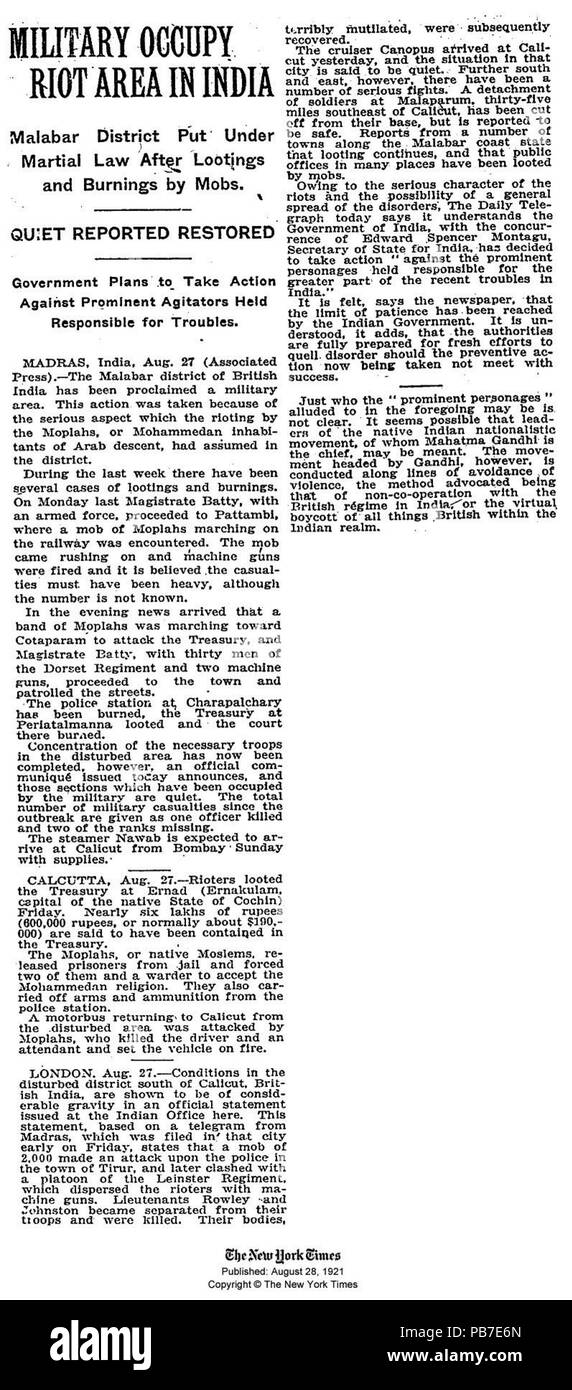 Mappila rebellion hi-res stock photography and images - Alamy