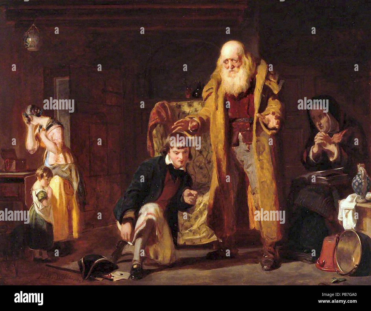 Knight John Prescott - the Parting Blessing Stock Photo - Alamy