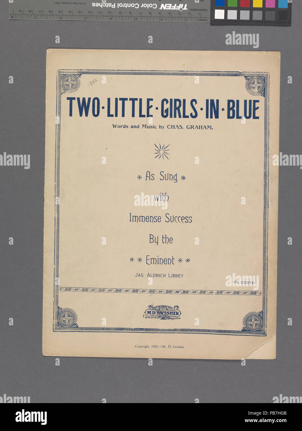 1781 Two little girls in blue (NYPL Hades-449071-1157624 Stock Photo ...