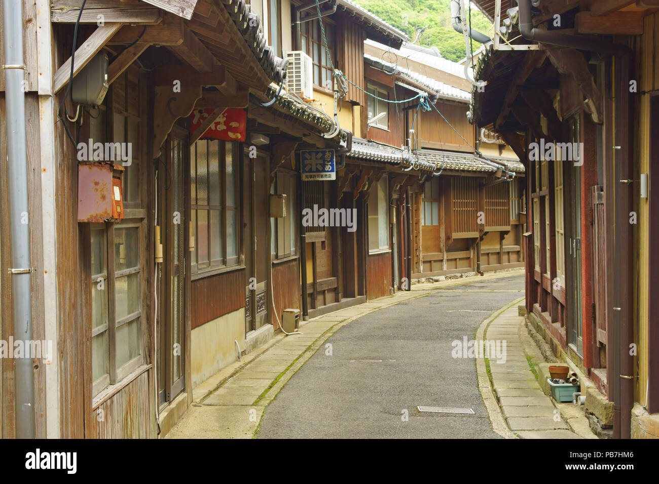 Townscape in Azuchioshima Island, Nagasaki Prefecture, Japan Stock ...