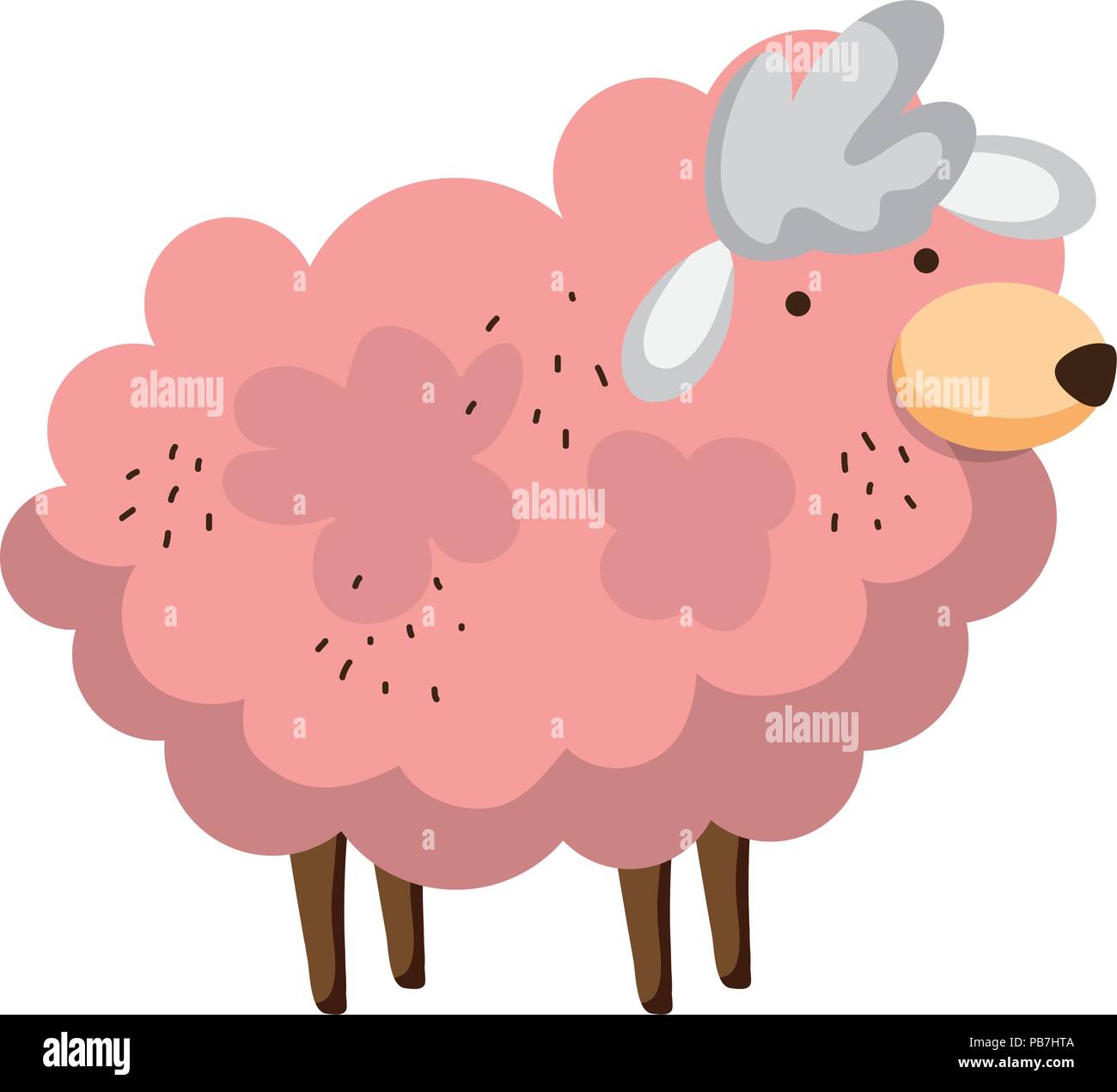 cute sheep farm animal icon Stock Vector Image & Art - Alamy